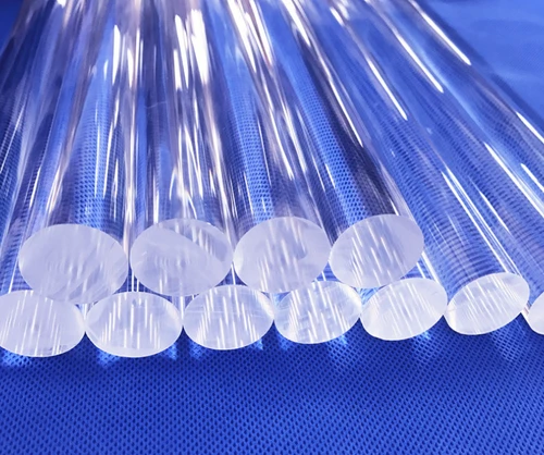 Transparent Quartz Rods–Optical Grade, 25–70mm | ExactQuartz